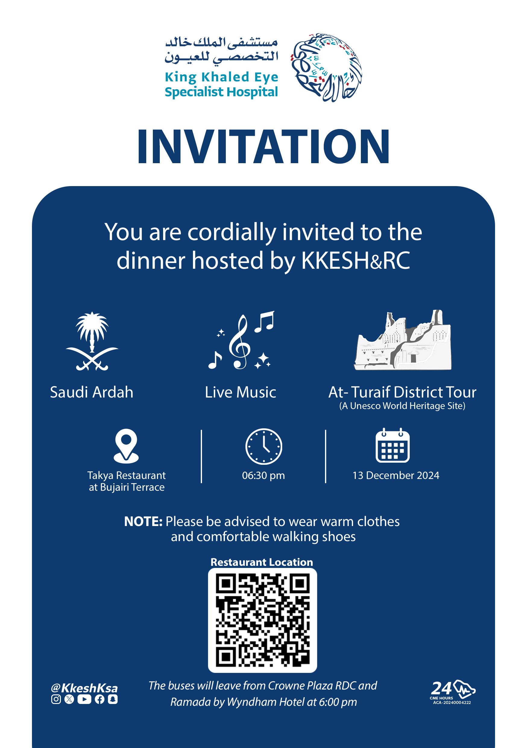 Social Dinner – KKESHRC 2024 International Conference – 41st Annual Meeting